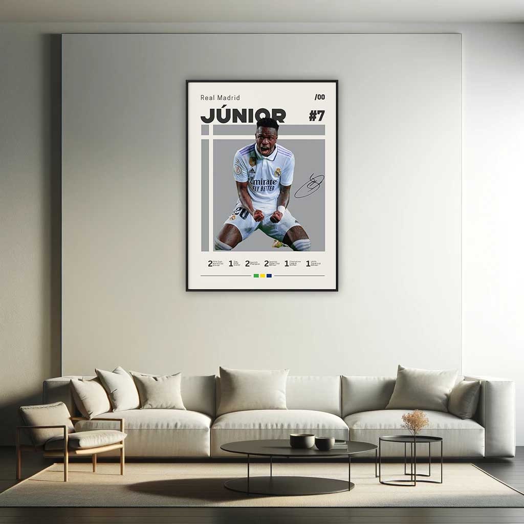 Vinicius Junior Poster, Real Madrid, Football Print, Football Poster ...