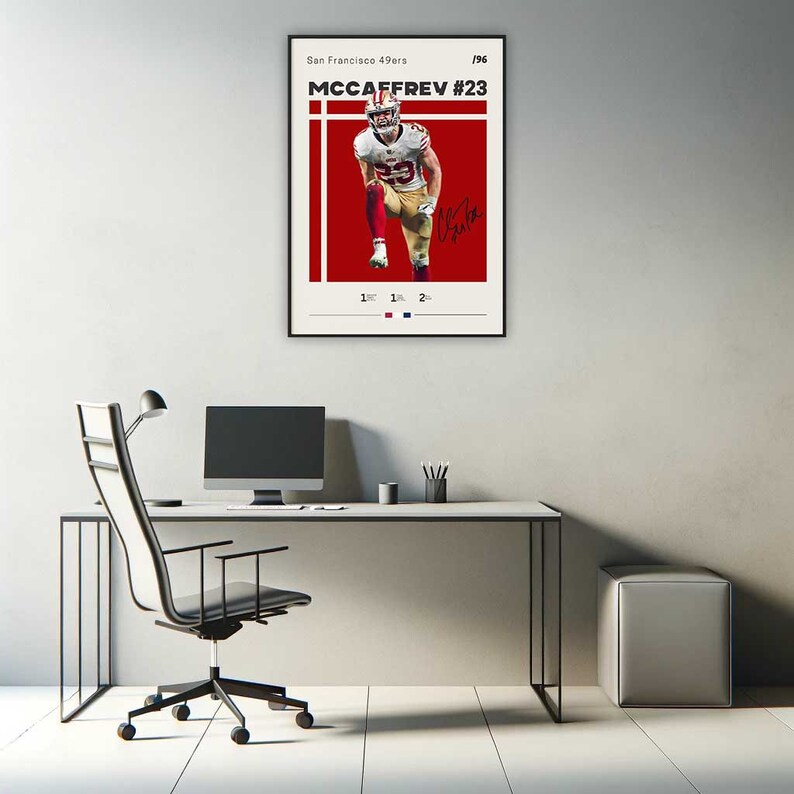Christian Mccaffrey Poster, San Francisco 49ers, NFL Fans, NFL Poster ...