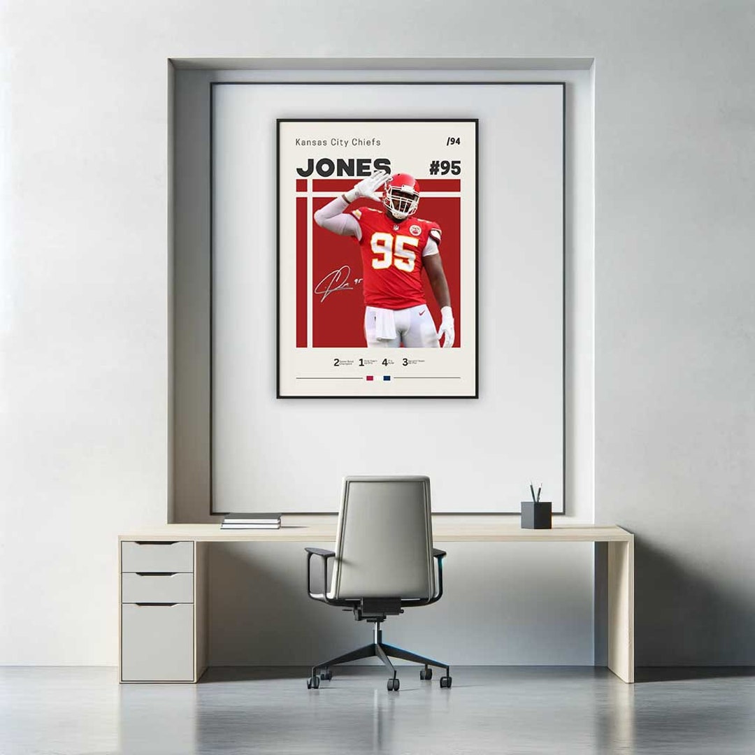 Chris Jones Poster, Kansas City Chiefs, NFL Fans, NFL Poster, Football ...