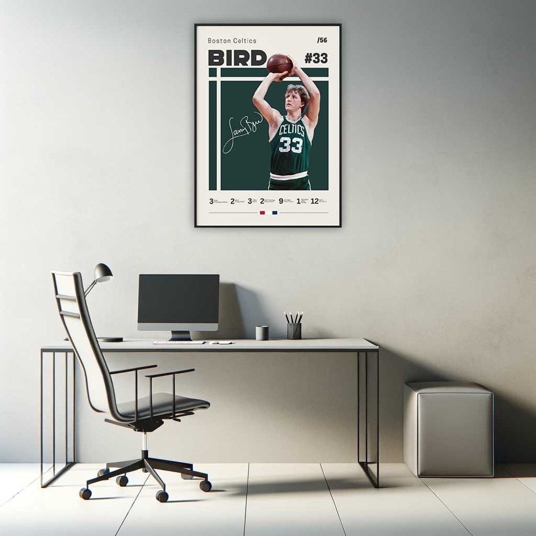Larry Bird Poster, Boston Celtics, NBA Fans, NBA Poster, Basketball ...