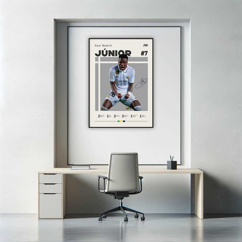 Vinicius Junior Poster, Real Madrid, Football Print, Football Poster ...
