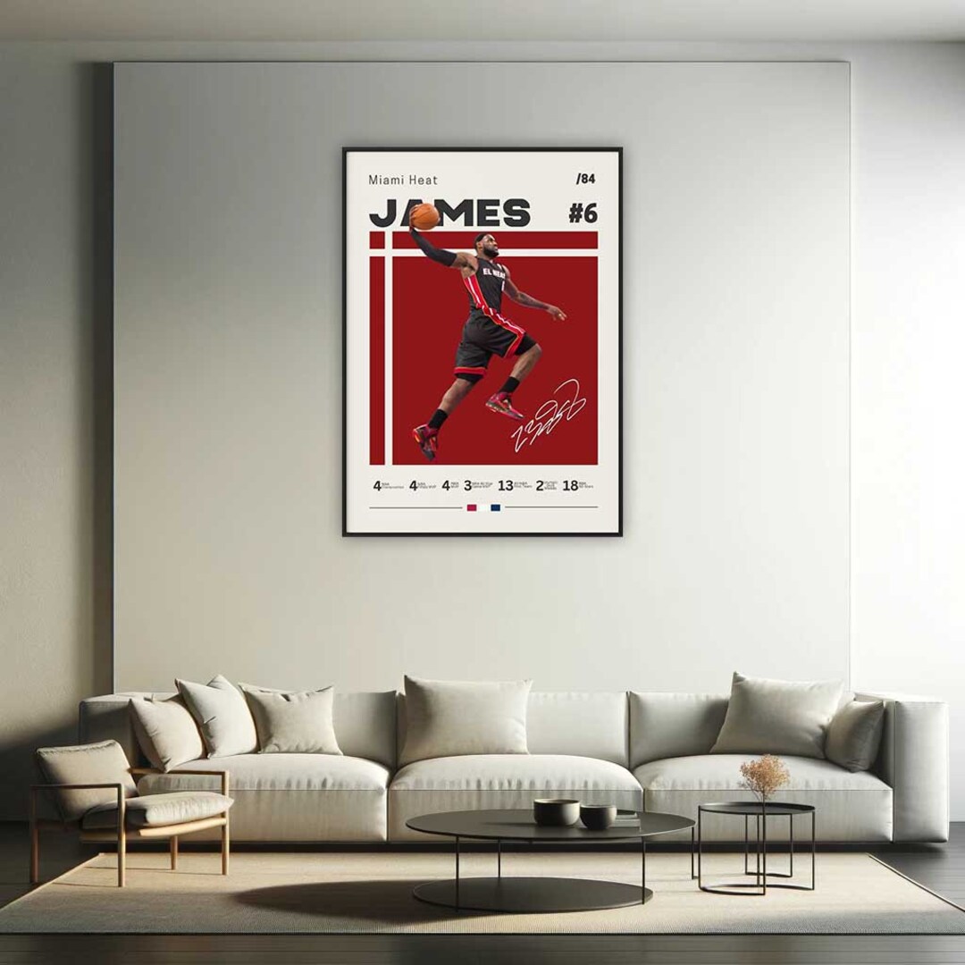 Lebron James Poster, Miami Heat, NBA Fans, NBA Poster, Basketball ...