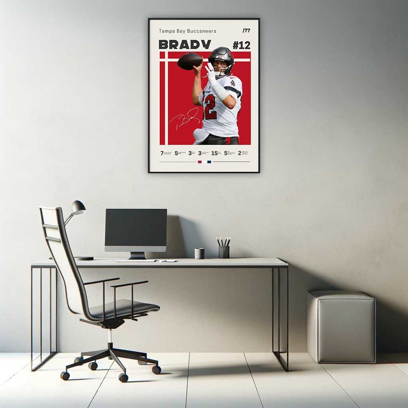 Tom Brady Poster, Tampa Bay Buccaneers, NFL Fans, NFL Poster, Football ...