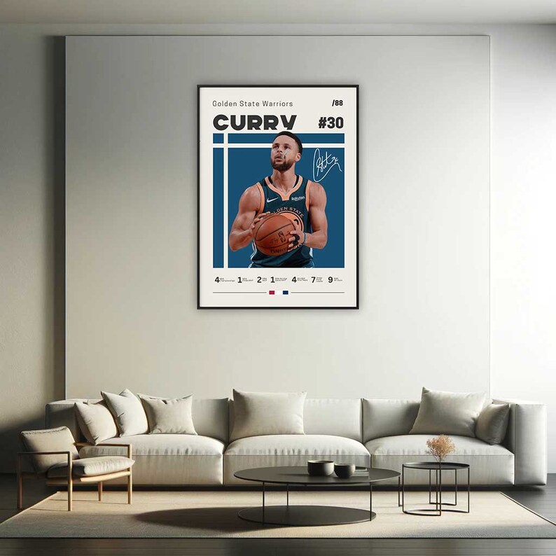 Steph Curry Poster, Golden State Warriors, NBA Fans, NBA Poster ...