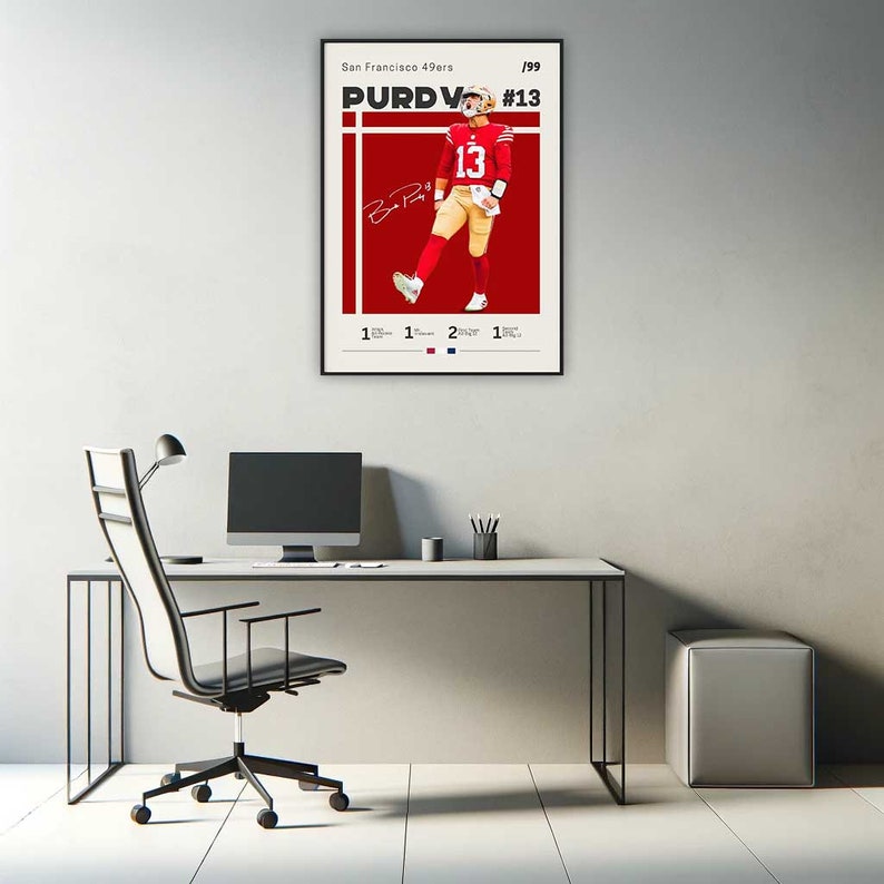 Brock Purdy Poster, San Francisco 49ers, NFL Fans, NFL Poster, Football ...