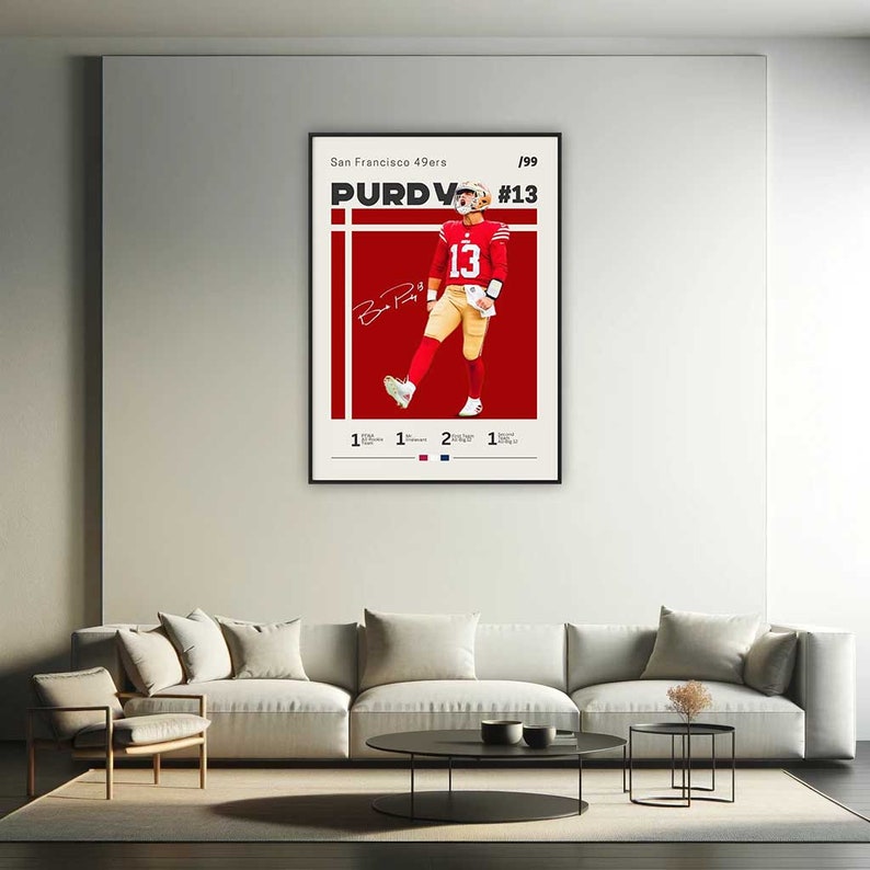 Brock Purdy Poster, San Francisco 49ers, NFL Fans, NFL Poster, Football ...