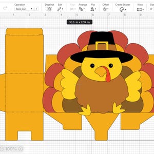 Thanksgiving Turkey Box SVG Cut File for Cricut & Silhouette - Etsy