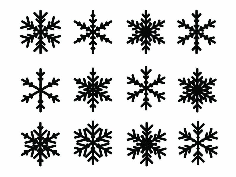 Simple Snowflake Vector Image and Cut Files SVG, PNG, JPEG, - Etsy New ...