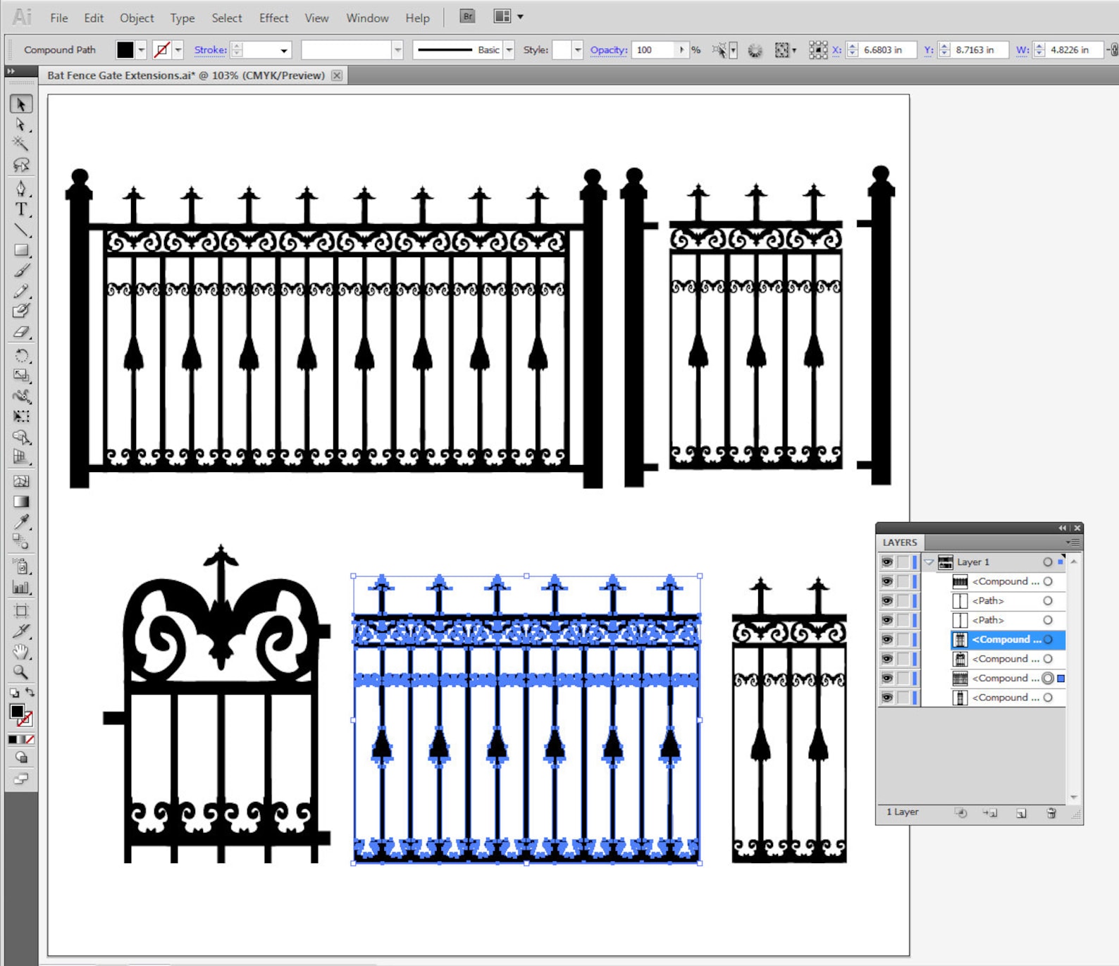Spooky Haunted Halloween Gate and Fence With Bat Design, SVG, Cut ...