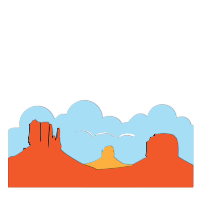 Monument Valley SVG Cut File - Etsy