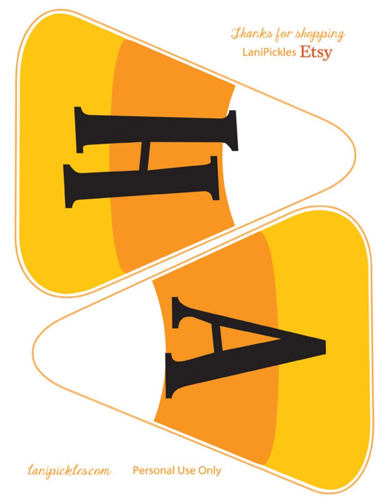 Halloween Candy Corn Happy Birthday Party Banner DIY Instant Download ...