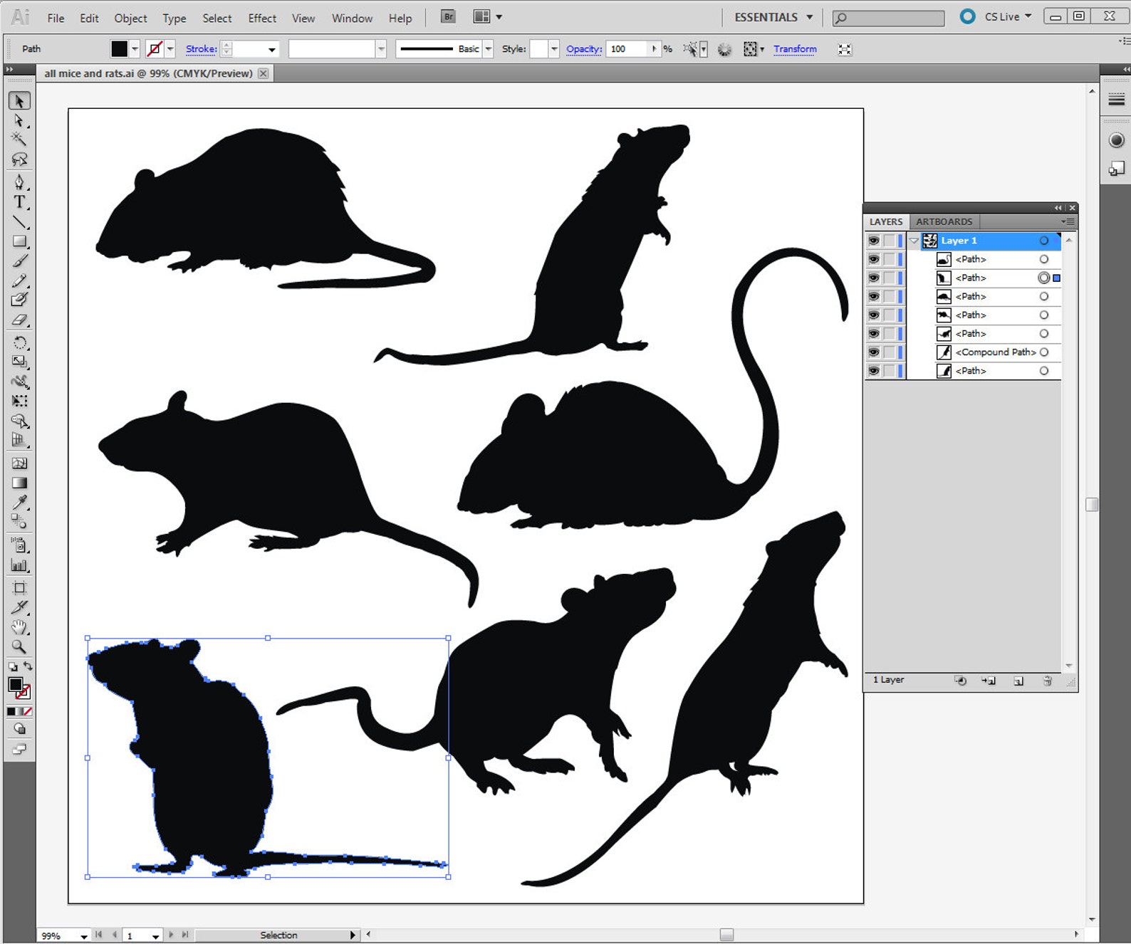 Ratas y ratones siluetas Halloween cortar archivos y más .svg, Ai, Ps ...