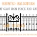 Spooky Haunted Halloween Gate and Fence With Bat Design, SVG, Cut ...