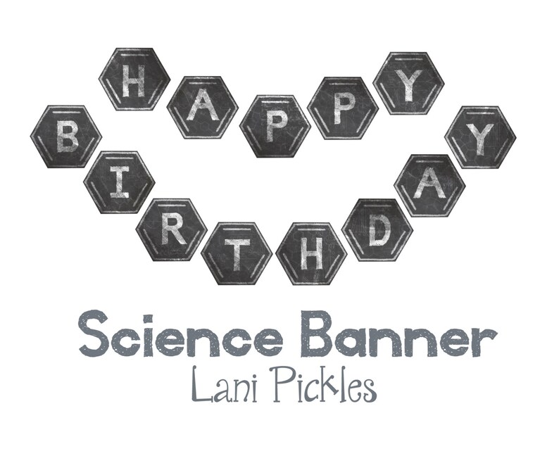 Science Party Printable Banner DIY Instant Download Birthday - Etsy