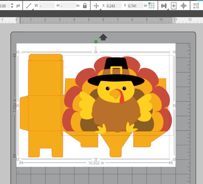 Thanksgiving Turkey Box SVG Cut File for Cricut & Silhouette - Etsy