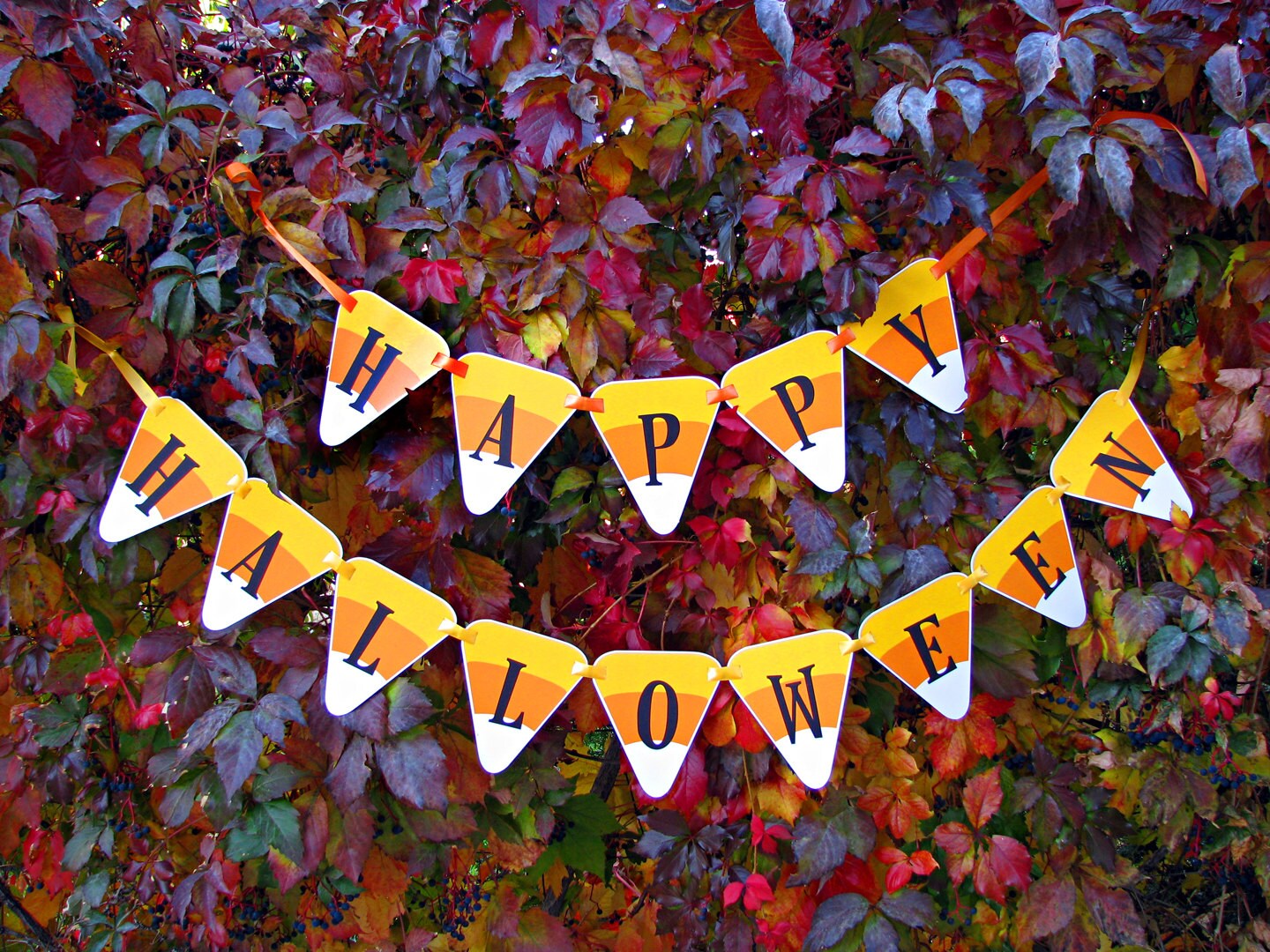 Candy Corn Happy Halloween Banner Instant Download DIY Printable. - Etsy
