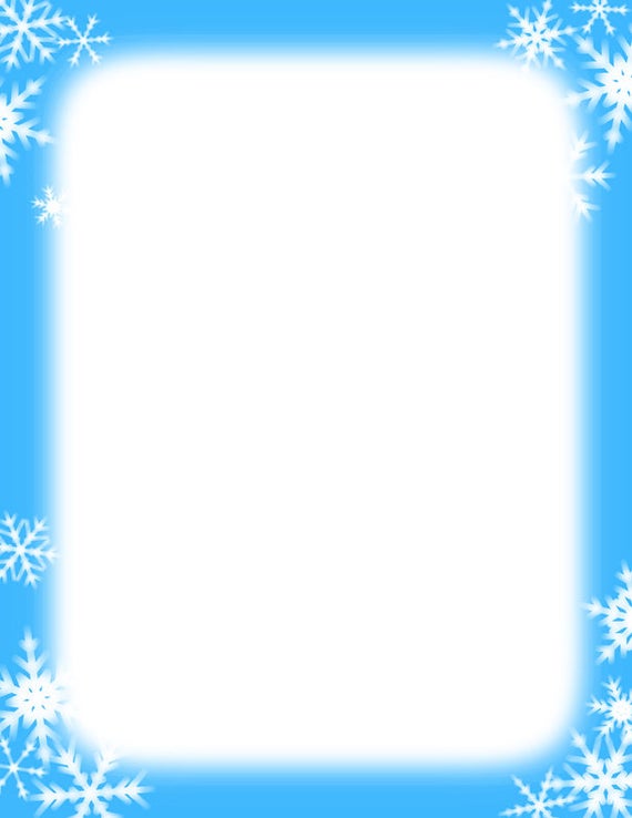 Snowflake Page Border Clip Art