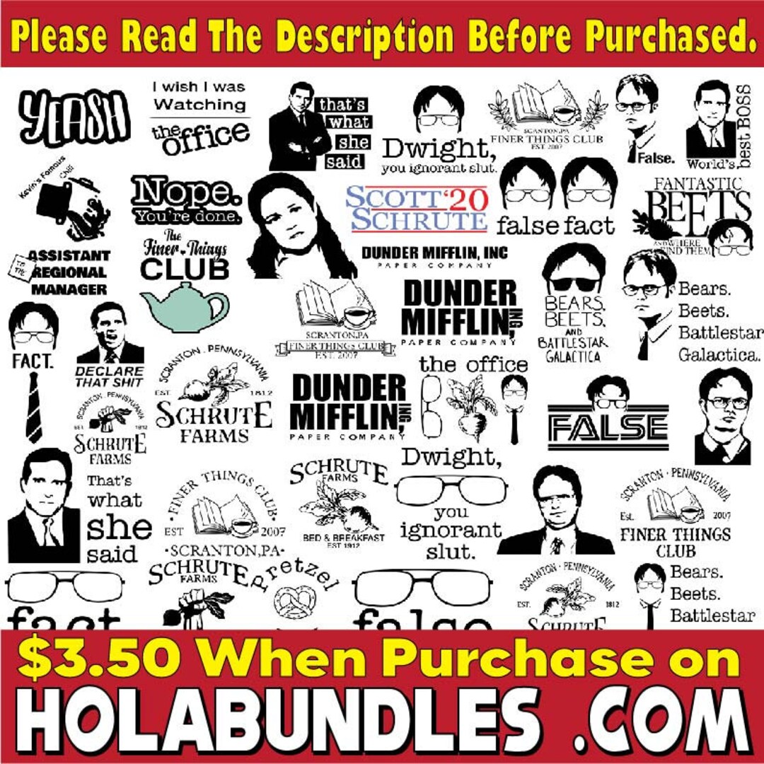 The Office Svg, the Office Bundle SVG, the Office Svg, the Office Tv ...