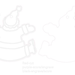 Splat Santa SVG Cut/score/engrave File for Laser- 2 Versions - Etsy