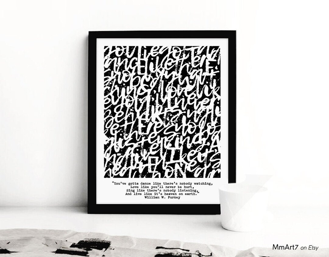 Typography Print, Quote Poster, Calligraphy Art, Inspirational ...