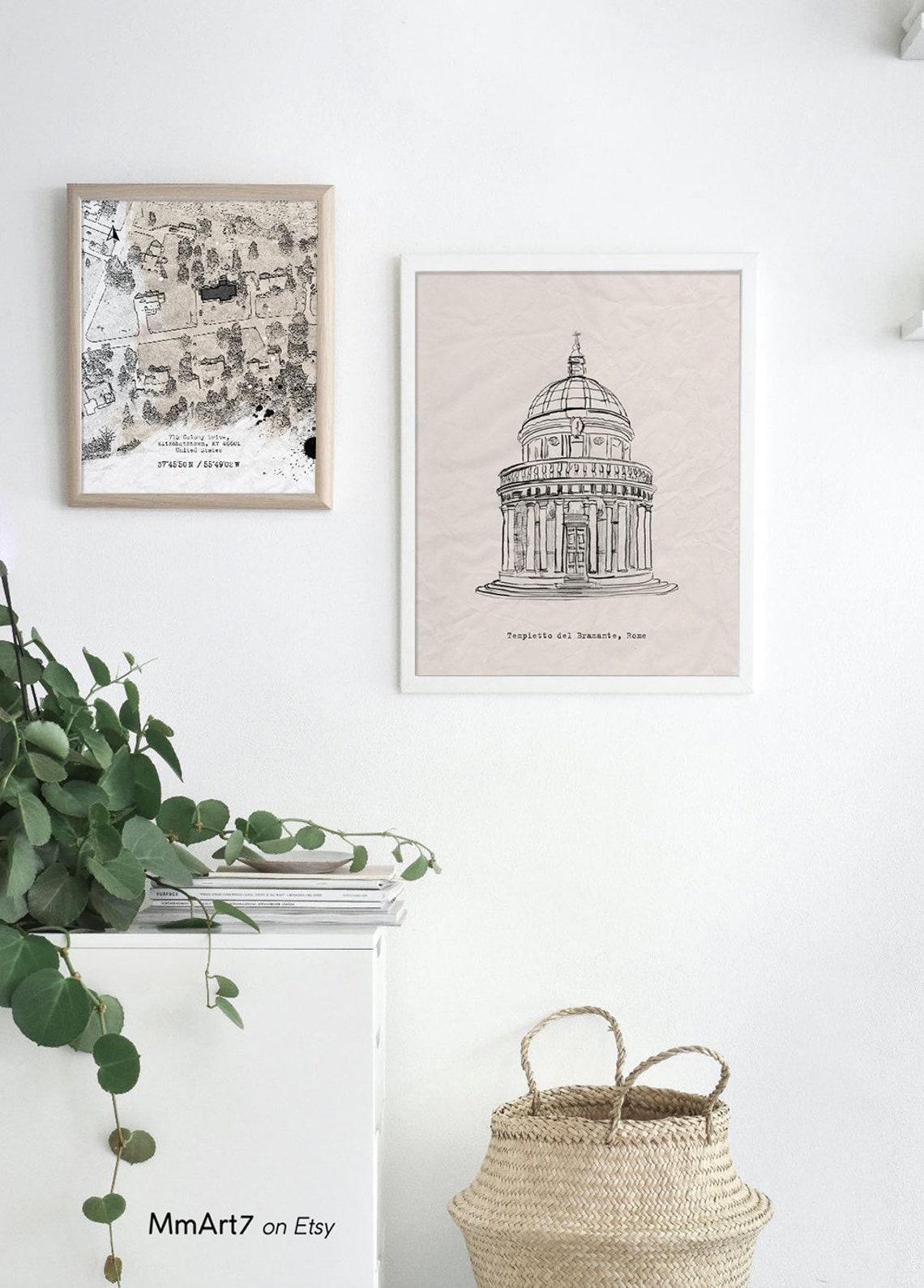 Vintage Architecture Pencil Drawing Antique Line Art Print - Etsy