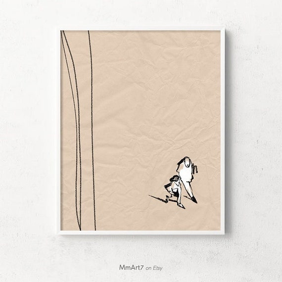 Figure Line Art Abstract Print Fine Line Drawing Wall Art - Etsy