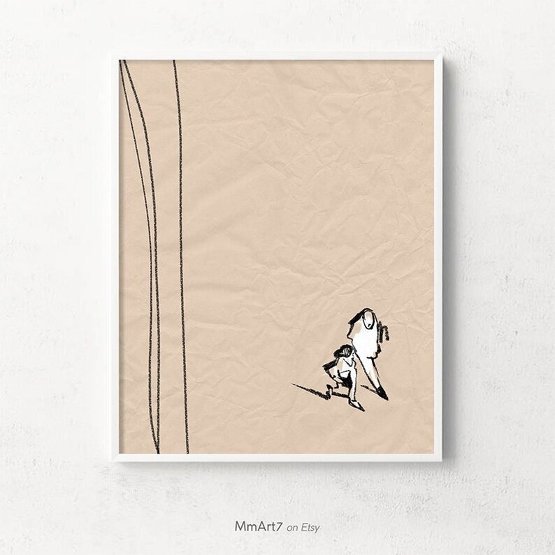 Figure Line Art Abstract Print Fine Line Drawing Wall Art - Etsy