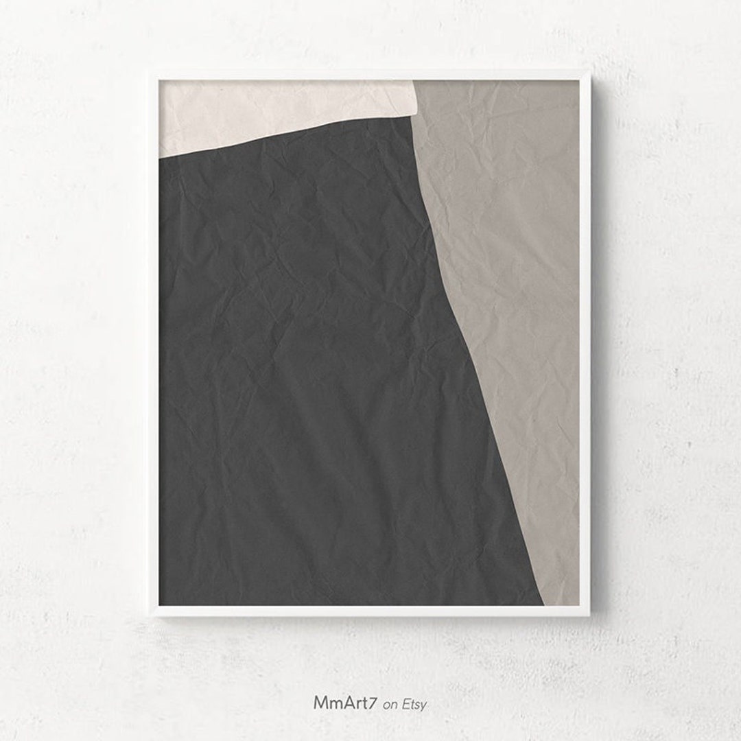 Minimalist Abstract Shapes Print Neutral Color Block Wall Art Simple ...