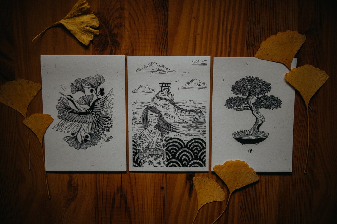 JAPAN CARD SET - Etsy