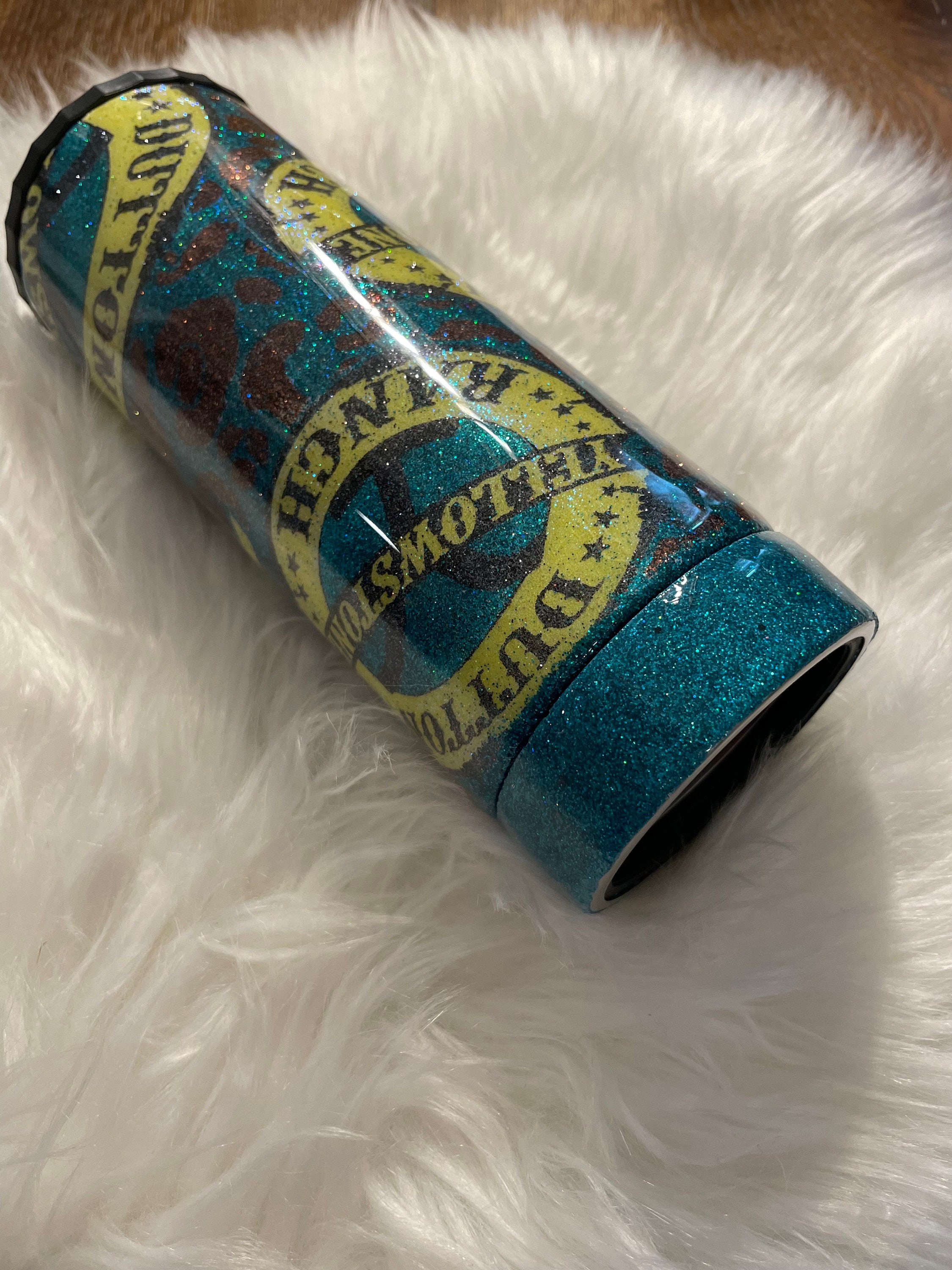Yellowstone Turquoise and Brown Can Coozie Glitter - Etsy