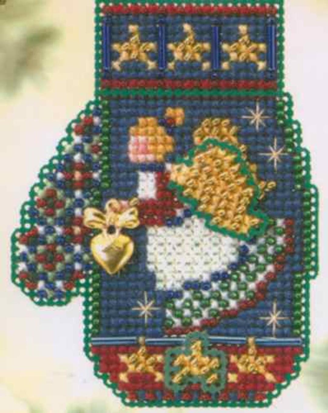 Angel Heart Kit: Charmed Mitten Christmas Holiday Winter Beaded Beading ...