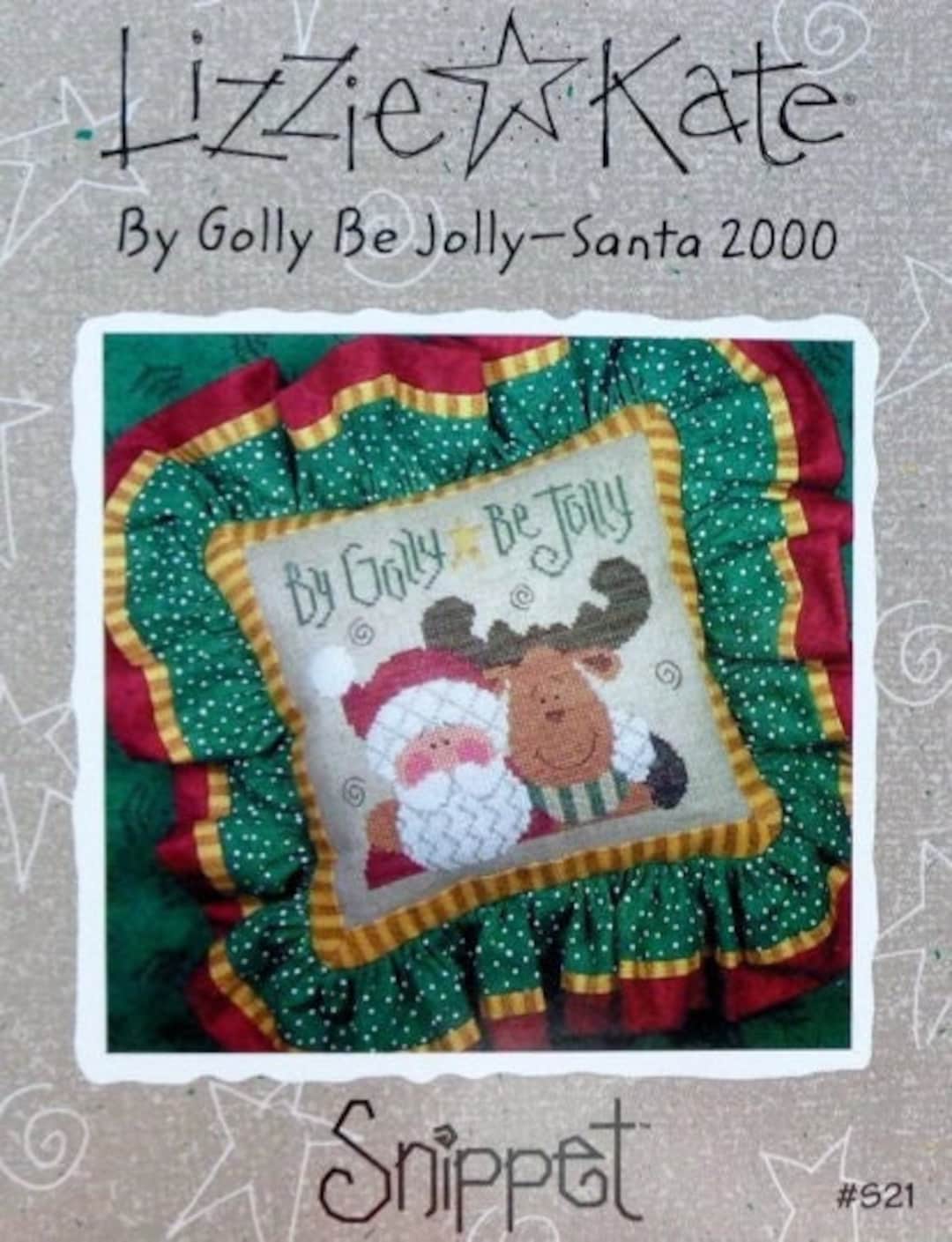 By Golly Be Jolly Cross Stitch Pattern: Lizzie Kate Original Card Stock ...