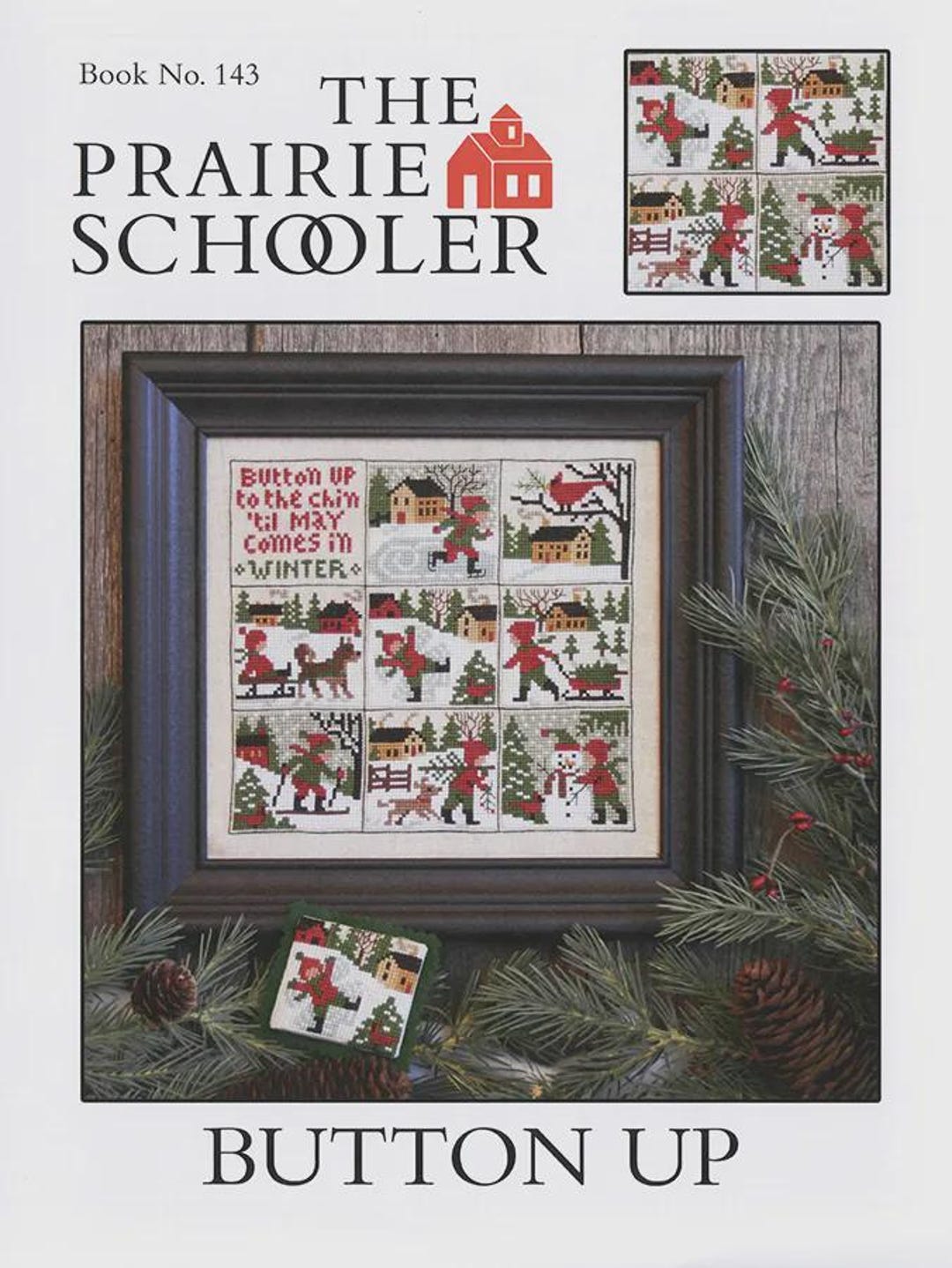 BUTTON UP Cross Stitch Pattern: Prairie Schooler Book No. 143 ...