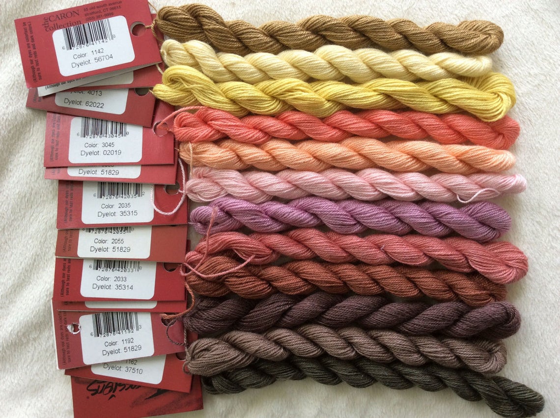 Caron IMPRESSIONS Silk Wool Threads in Stock Threads Only Solid Colors ...