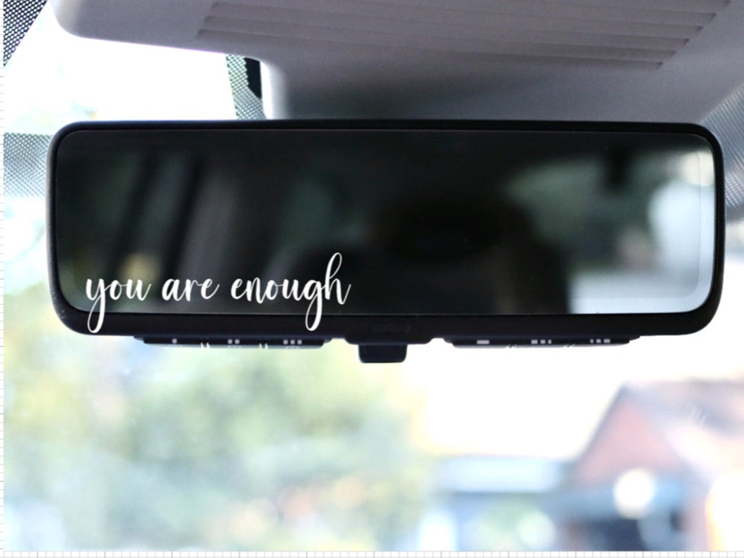 Rearview Mirror Decal, Car Sticker, Positive Affirmation, Car Accessory ...