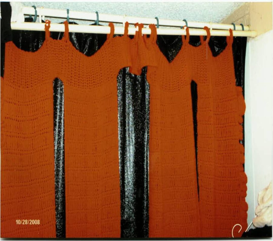 Crocheted Shower Curtain - Etsy