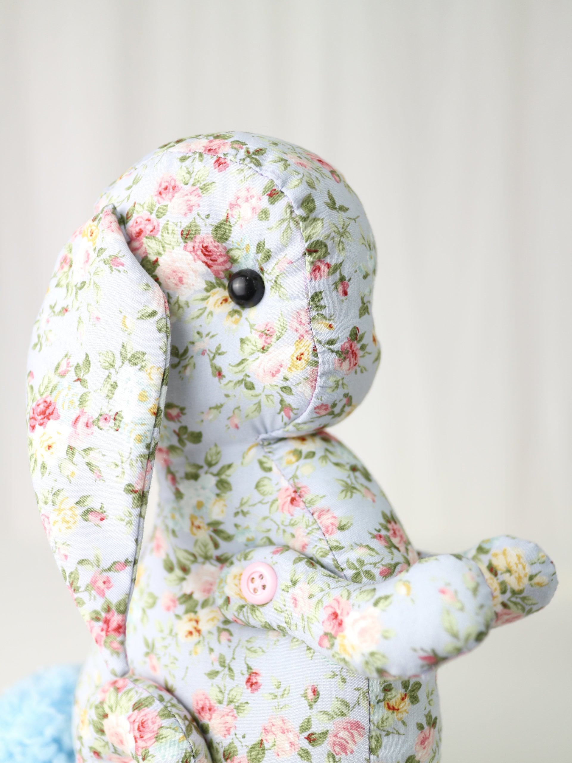 Blue Easter Bunny Plushie. Stuffed Bunny.bluebell Fabric Doll. Bunny ...