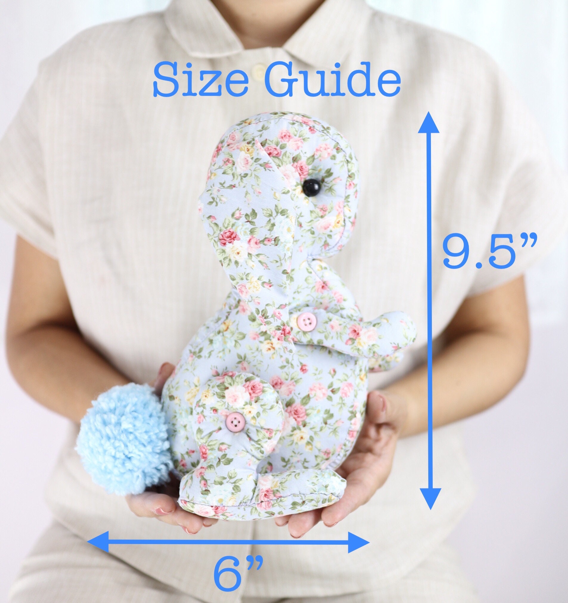 Blue Easter Bunny Plushie. Stuffed Bunny.bluebell | Etsy