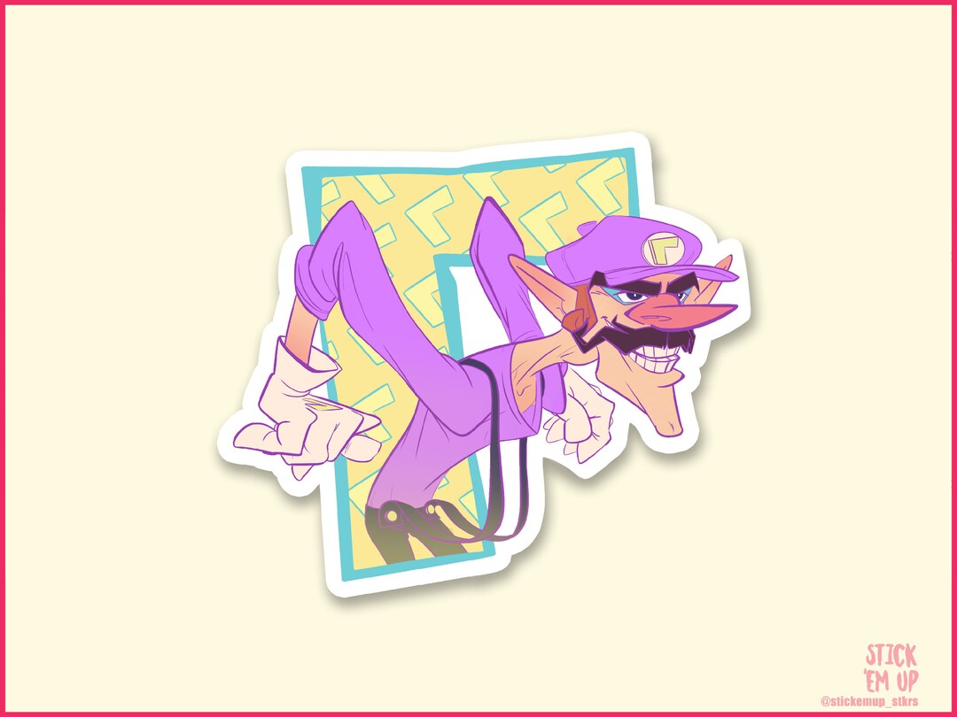 Waluigi - Die-cut Vinyl Sticker - Etsy