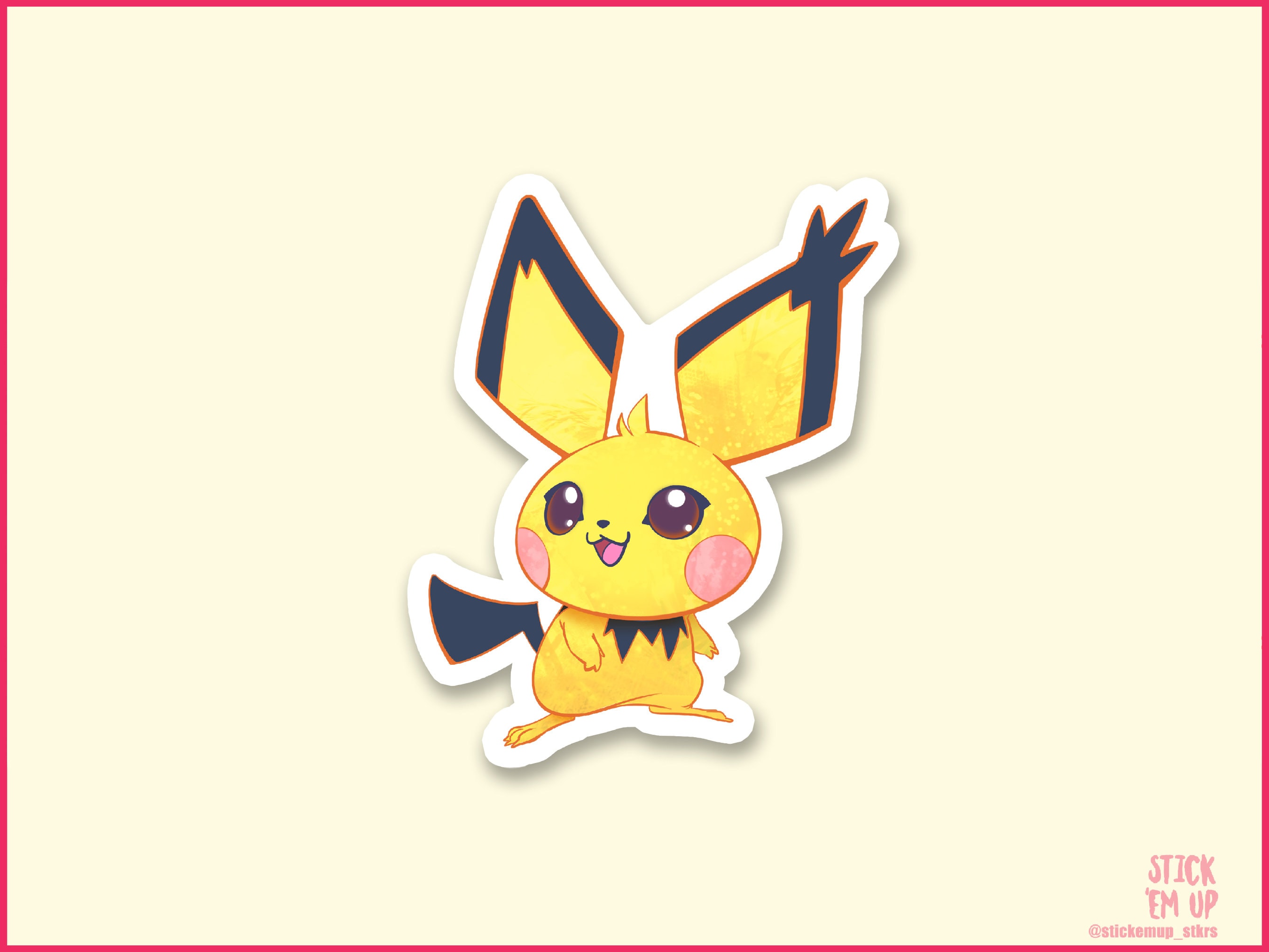 Pokémon Pichu Die-cut Vinyl Sticker - Etsy