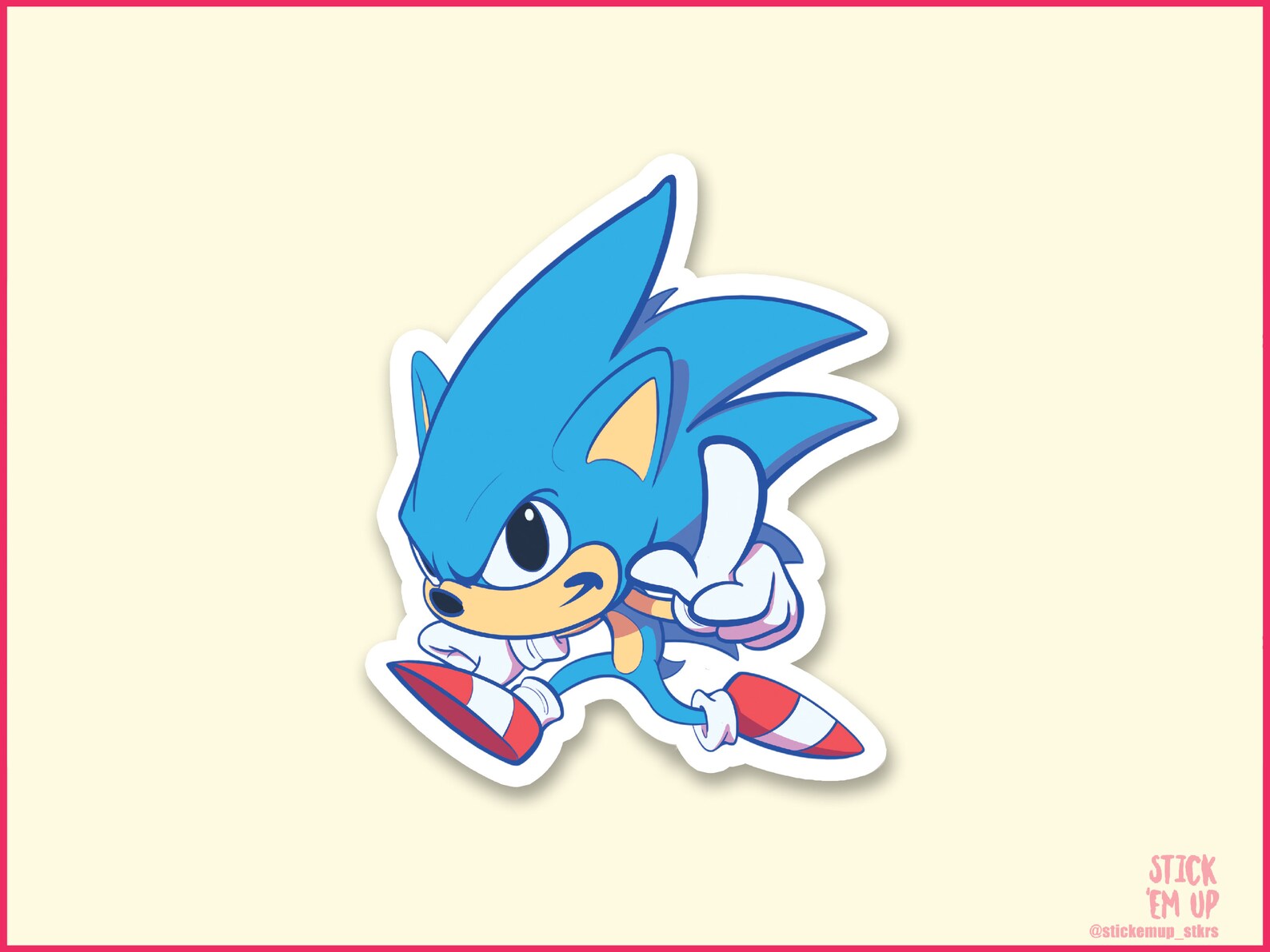 Sonic Die Cut Vinyl Sticker Etsy