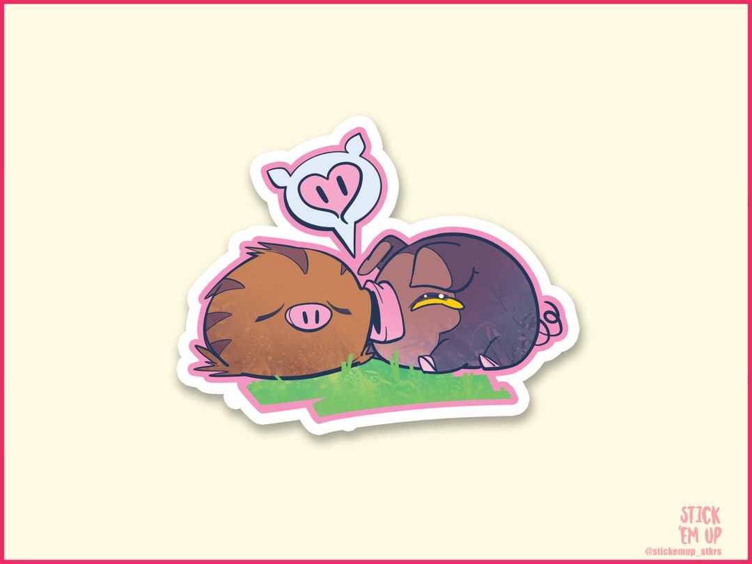 Pokémon - Swinub & Lechonk - Die-cut Vinyl Sticker - Etsy