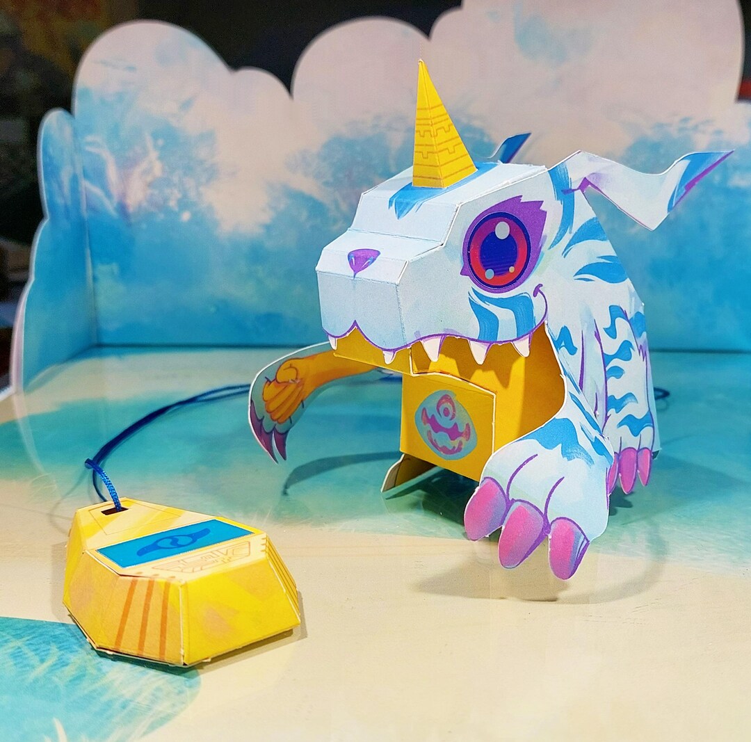 Digimon - Gabumon Papercraft Model Kit (crest Included) - Etsy