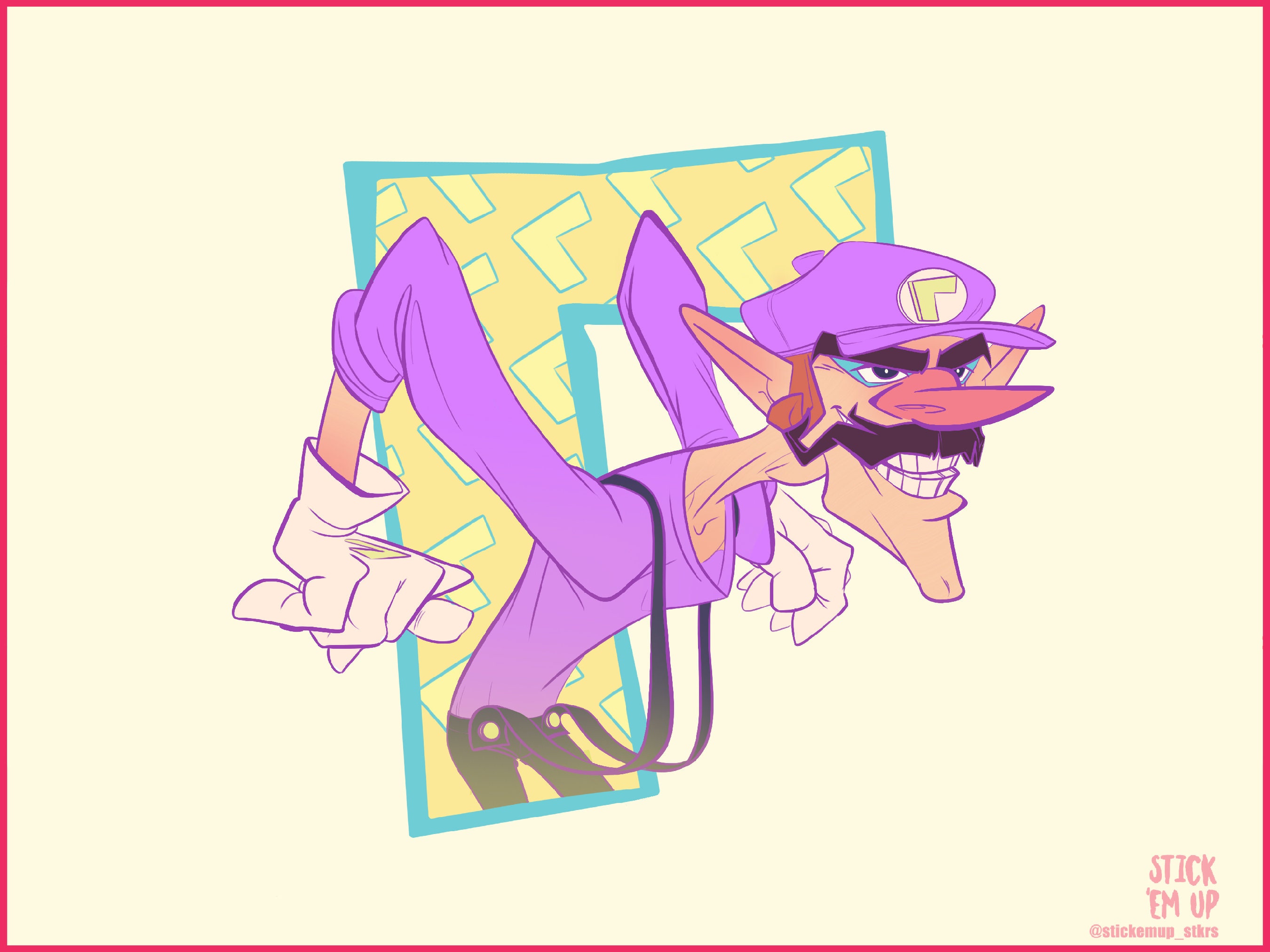 Waluigi Die-cut Vinyl Sticker - Etsy