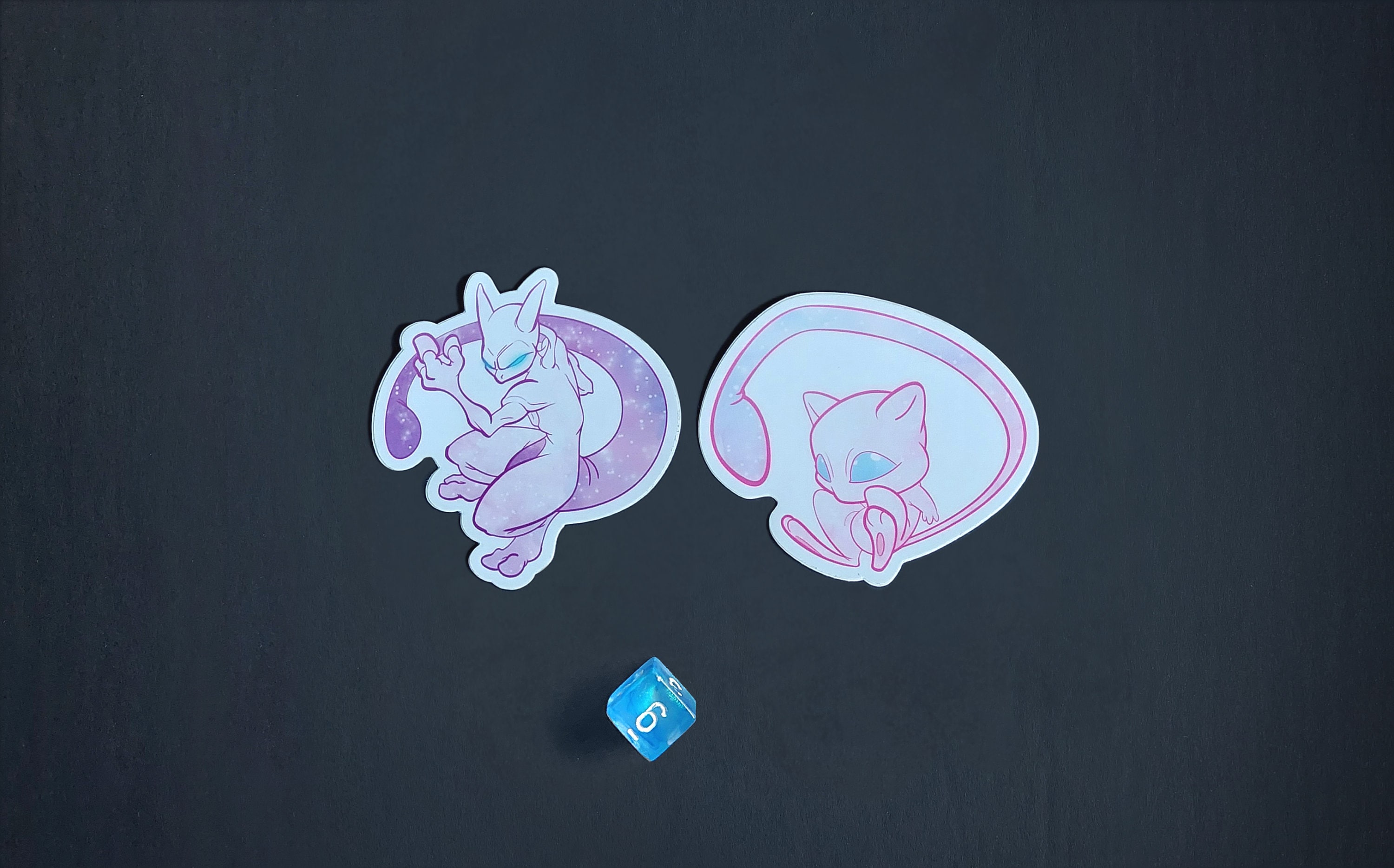 Pokémon - Mew & Mewtwo - Die-cut Vinyl Stickers - Etsy