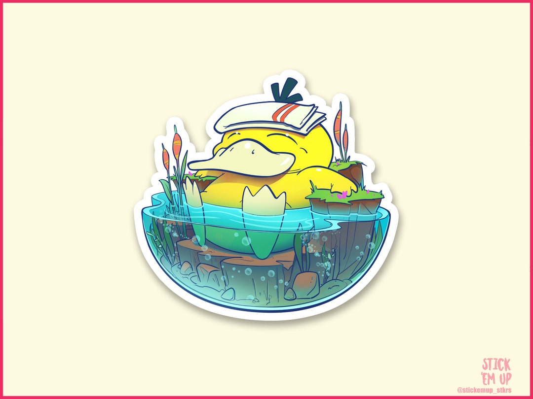 Pokémon - Psyduck - Die-cut Vinyl Sticker - Etsy