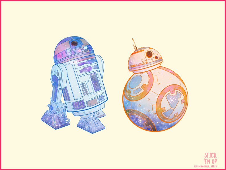 Star Wars R2-D2 & BB-8 Die-cut Vinyl Stickers - Etsy