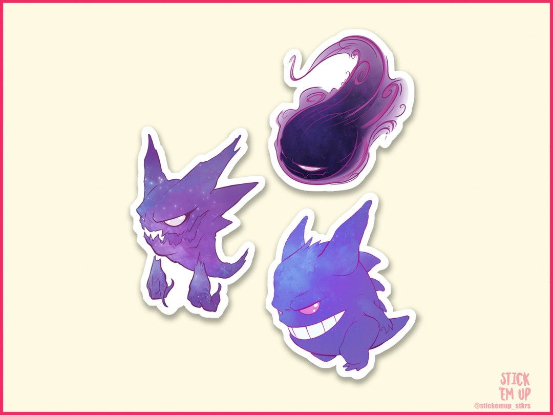 Pokémon - Ghastly, Haunter, Gengar - Die-cut Vinyl Stickers - Etsy