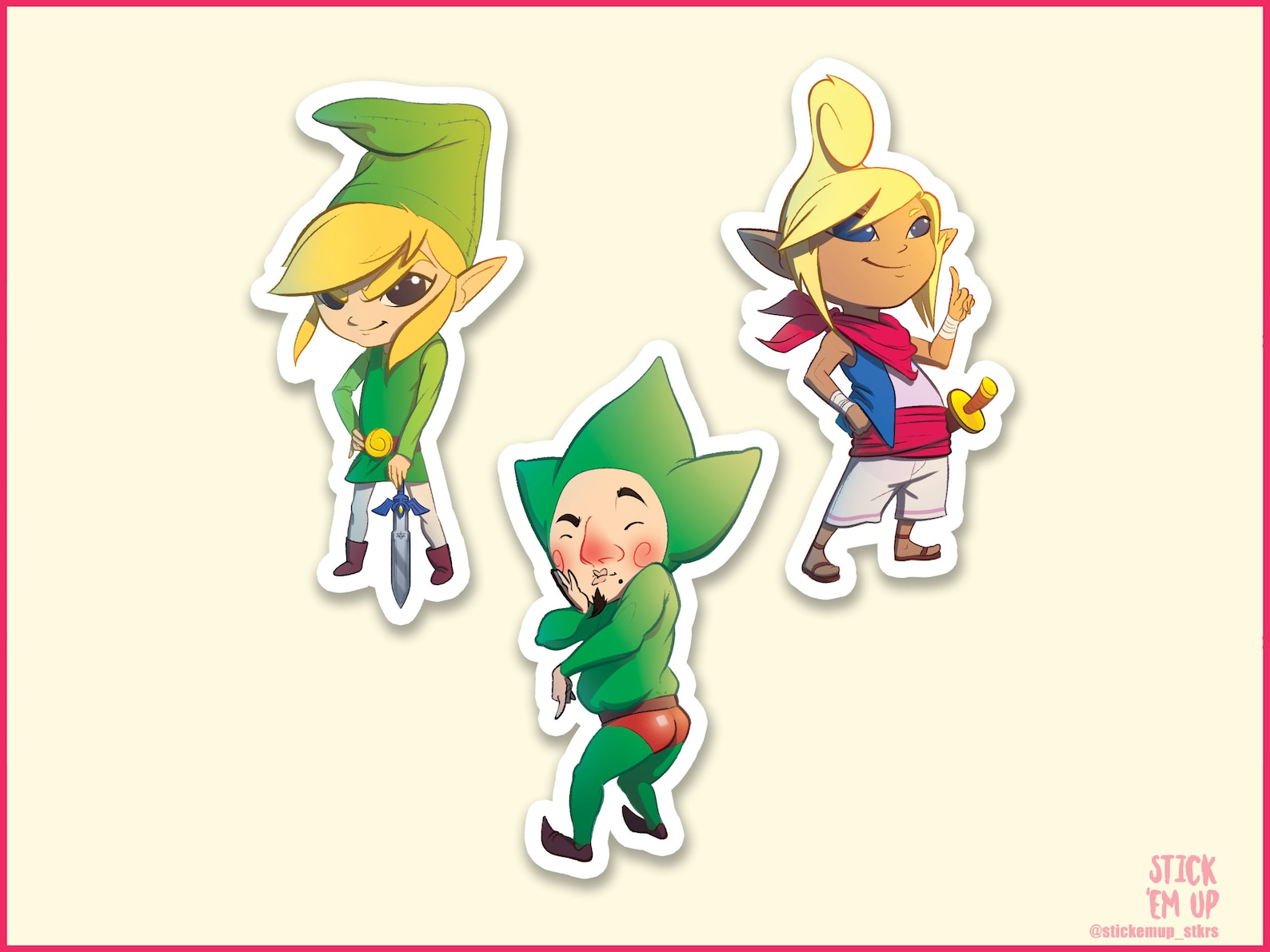 Wind Waker - Die-cut Vinyl Stickers - Link/tingle/tetra - Etsy