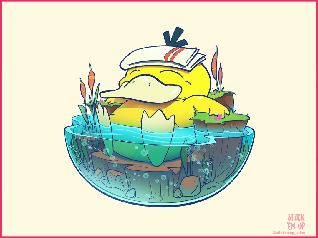 Pokémon Psyduck Die-cut Vinyl Sticker - Etsy